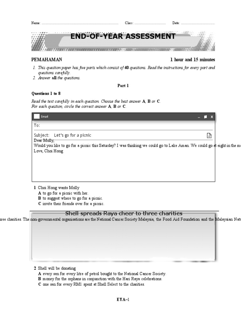End Year Assessment | PDF | Orangutan