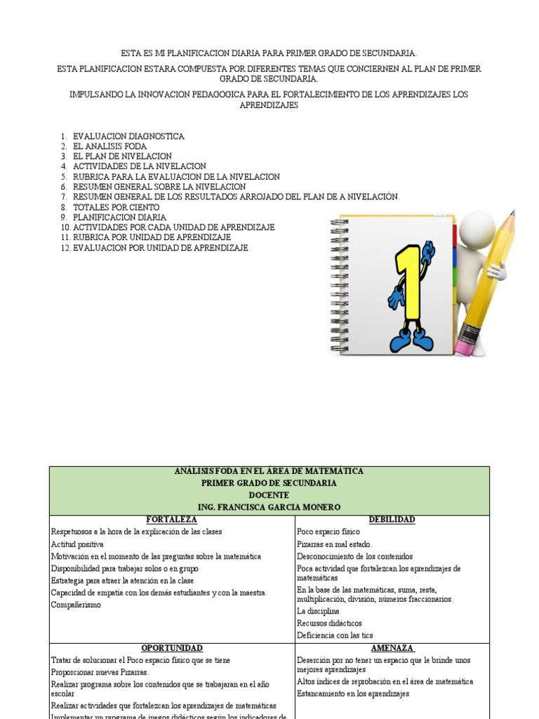 Planificación De Matemática 1 Descargar Gratis Pdf Números Número