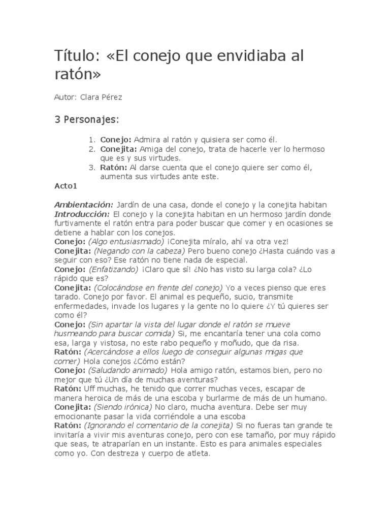 El Conejo Que Envidiaba Al Raton | PDF | Hogar, jardinería y bricolaje