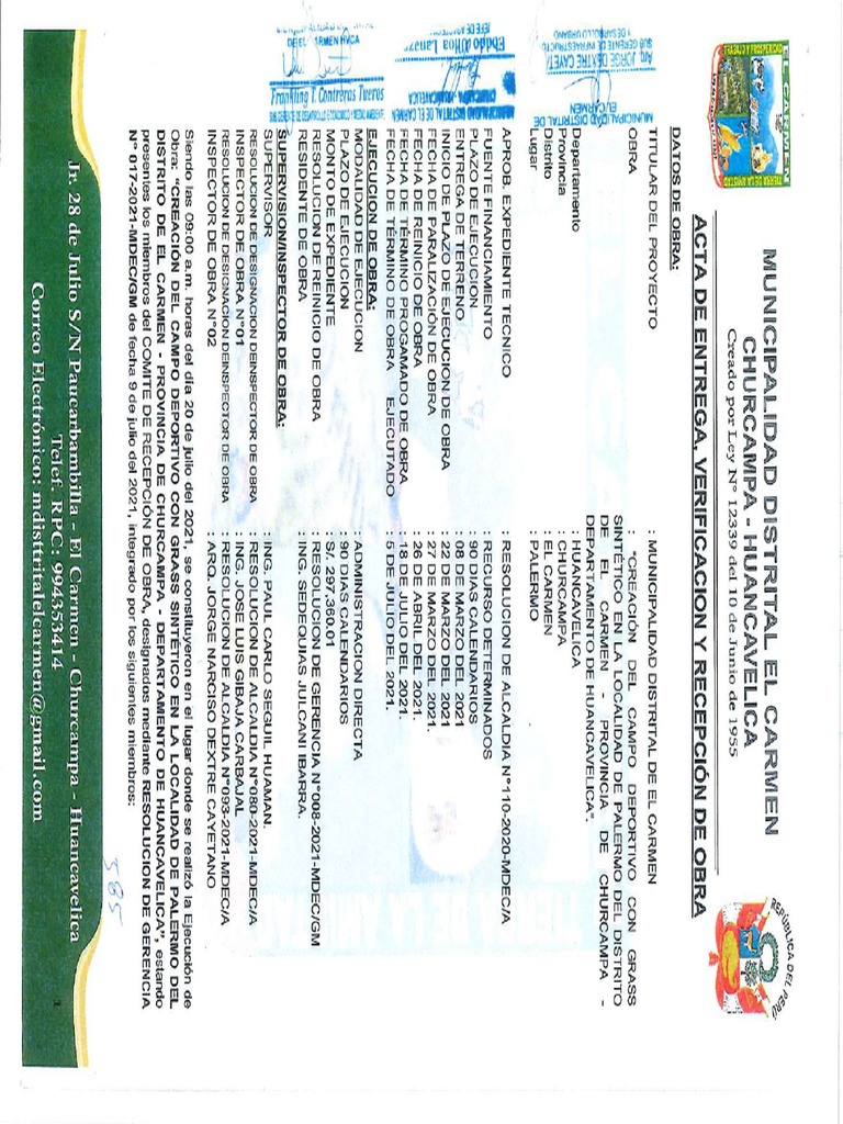 Acta de Entrega - Compressed | PDF