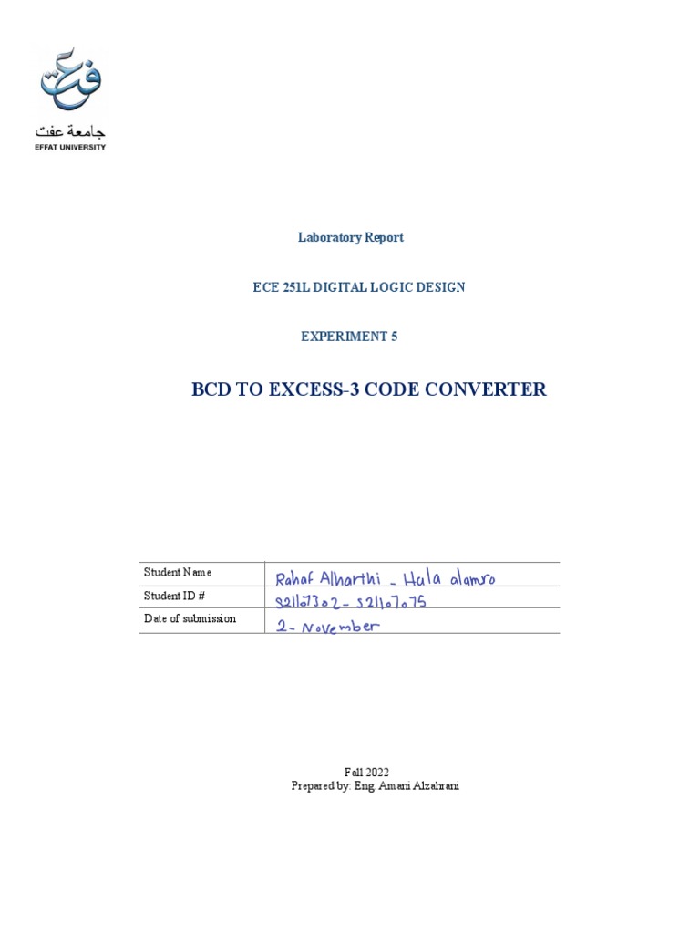 ECE 251 - Lab 6 | PDF | Logic Gate | Binary Coded Decimal