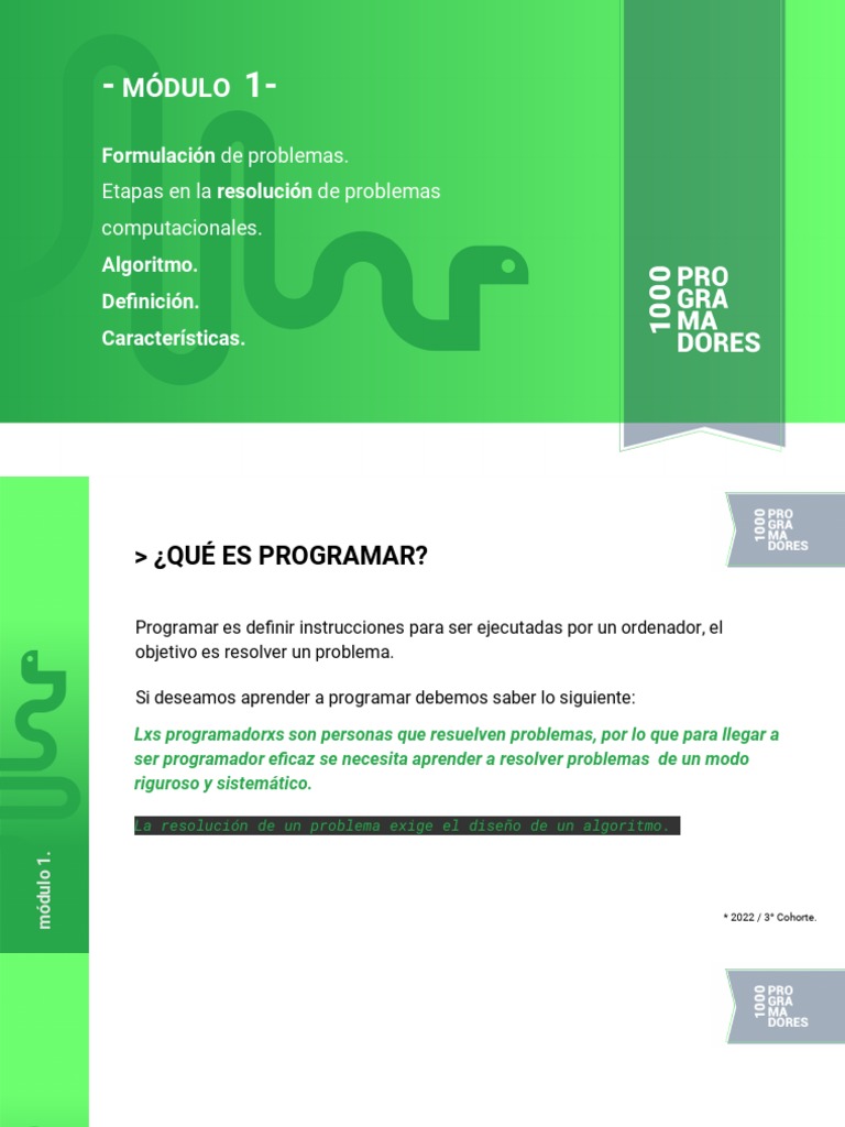 Modulo 1 | PDF | Algoritmos | Lenguaje de programación
