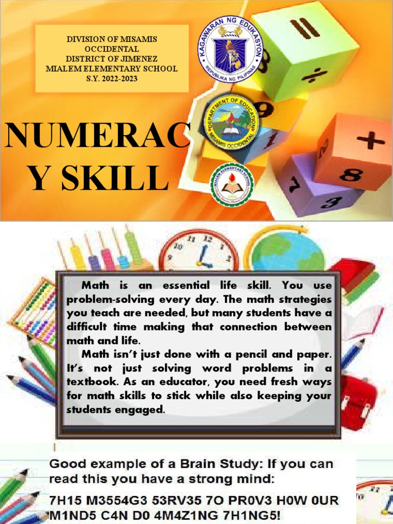 Numeracy Presentation | PDF | Learning | Curriculum