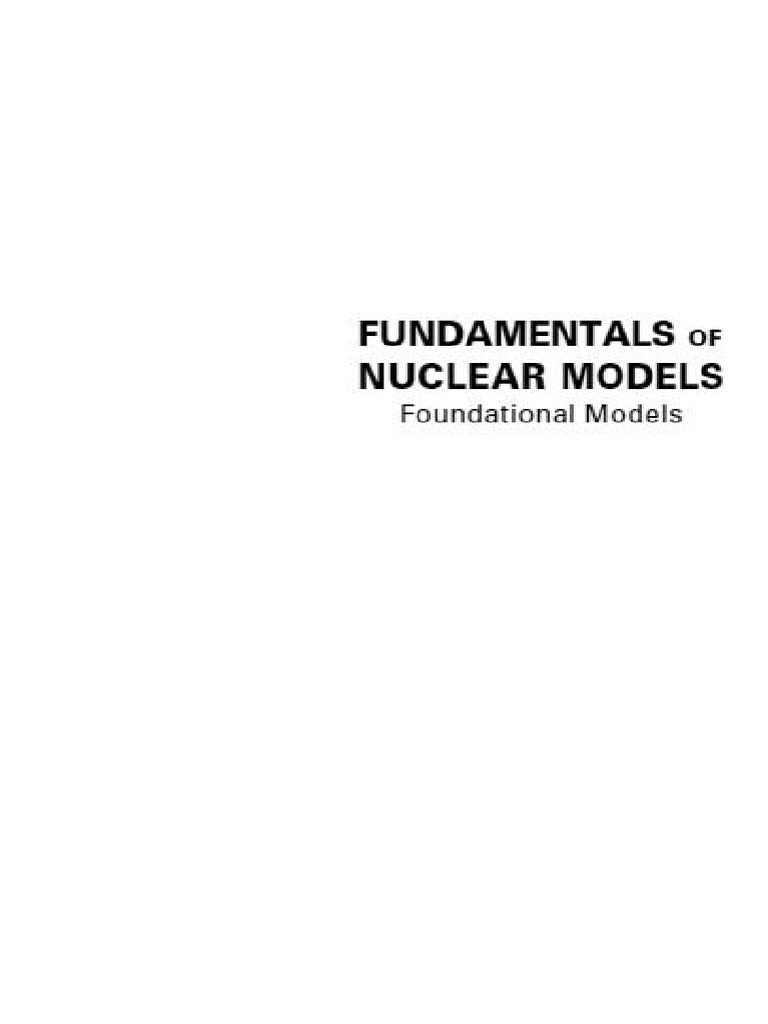 Fundamentals On Nuclear Models | PDF