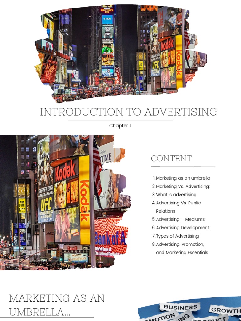 Ch.1 - Introduction To Advertising | PDF | Advertising | Marketing