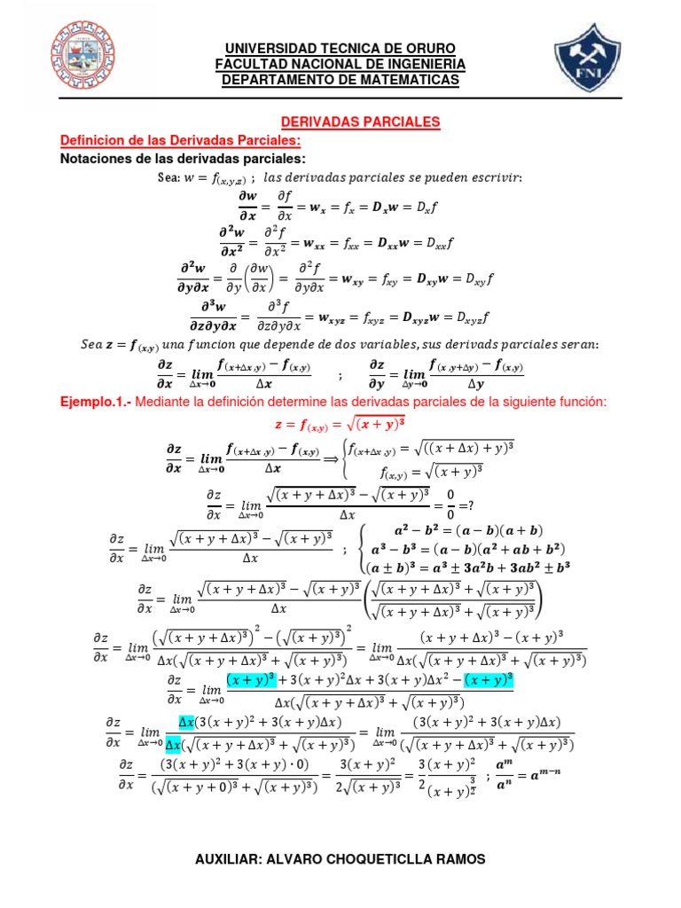 Derivadas Parciales-2 | PDF | Derivado | Tangente