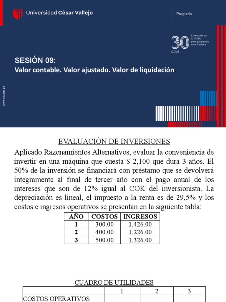 SESIÓN 9 FINCORP MÉTODO DE DESC - FF VALOR CONTABLE - Final | PDF