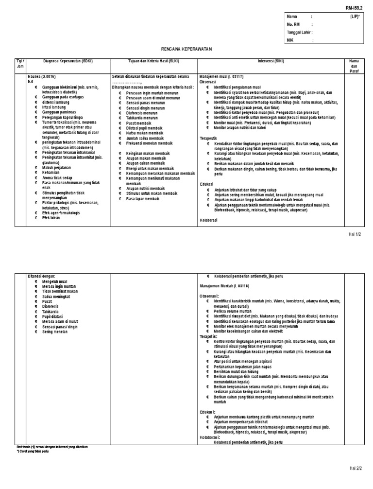 RM-I59.2 SAK Nausea - Doc-15 | PDF