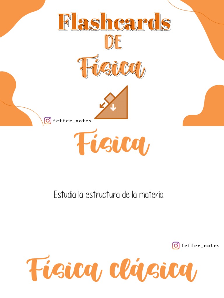 Flashcards de Fisica, Create by @feffer - Notes | PDF | Aceleración ...