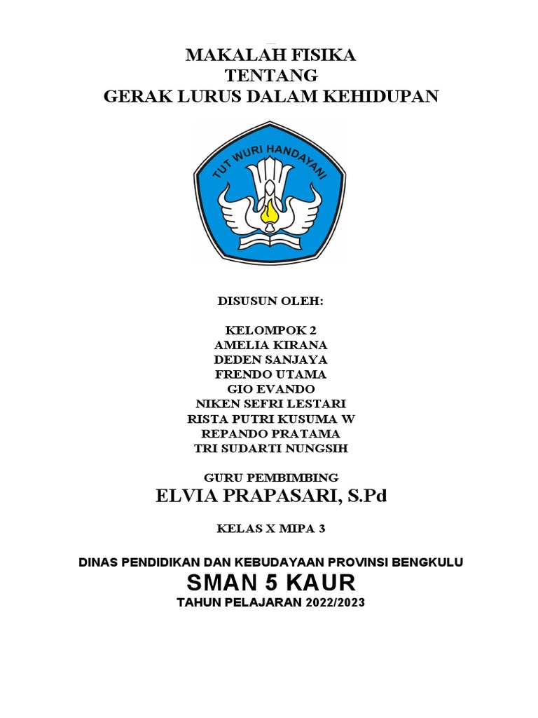 Gerak Lurus: Konsep dan Contoh Fisika | PDF