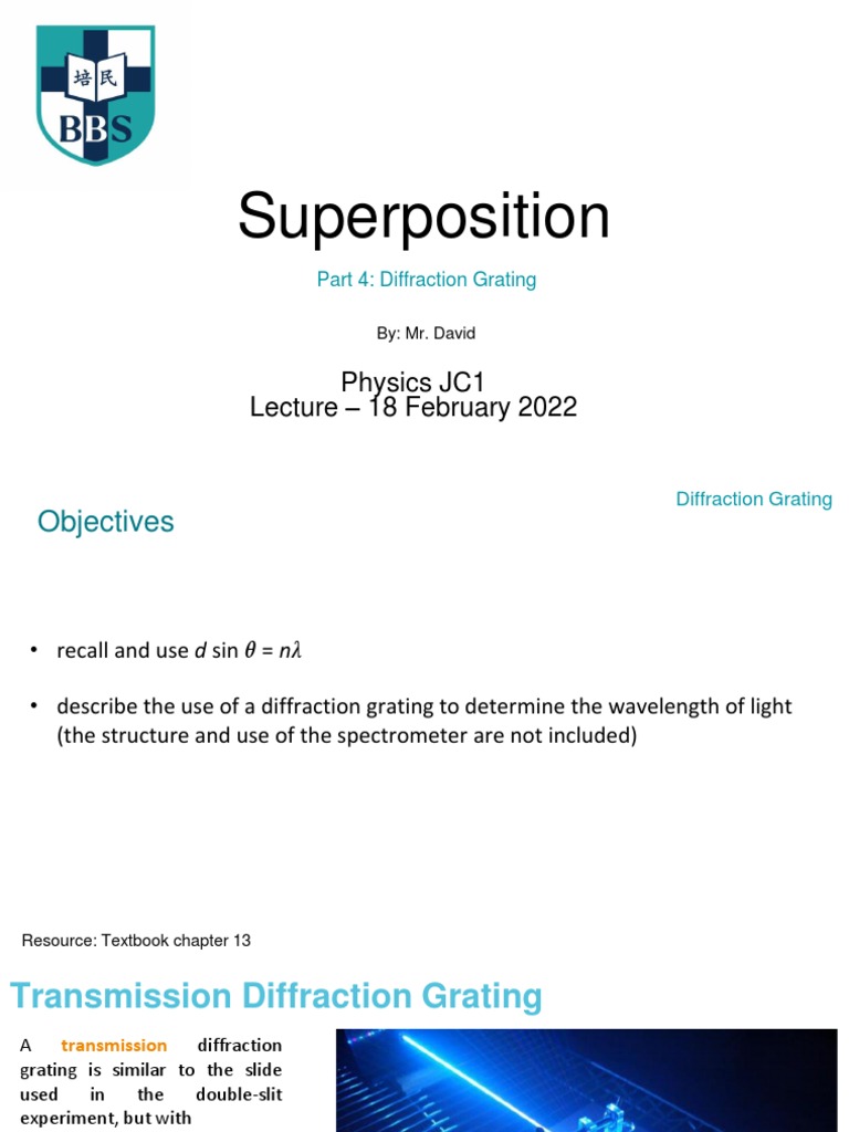 Understanding Diffraction Gratings in Physics | PDF | Diffraction | Wavelength