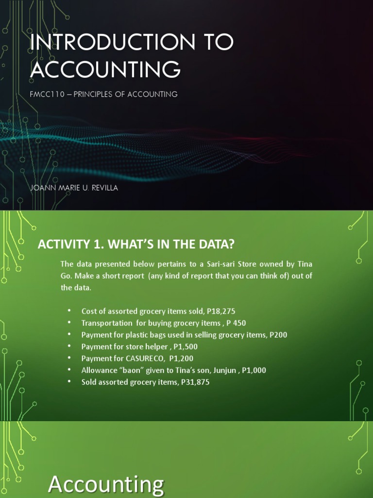 1 Introduction To Accounting | PDF | Accounting | Information