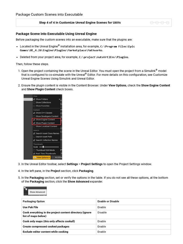 Package Custom Scenes Into Executable Matlab And Simulink Pdf Computer File Directory