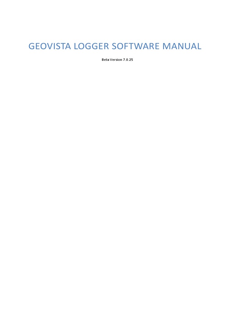 Geovista Logger Software Manual | PDF | Trigonometric Functions ...