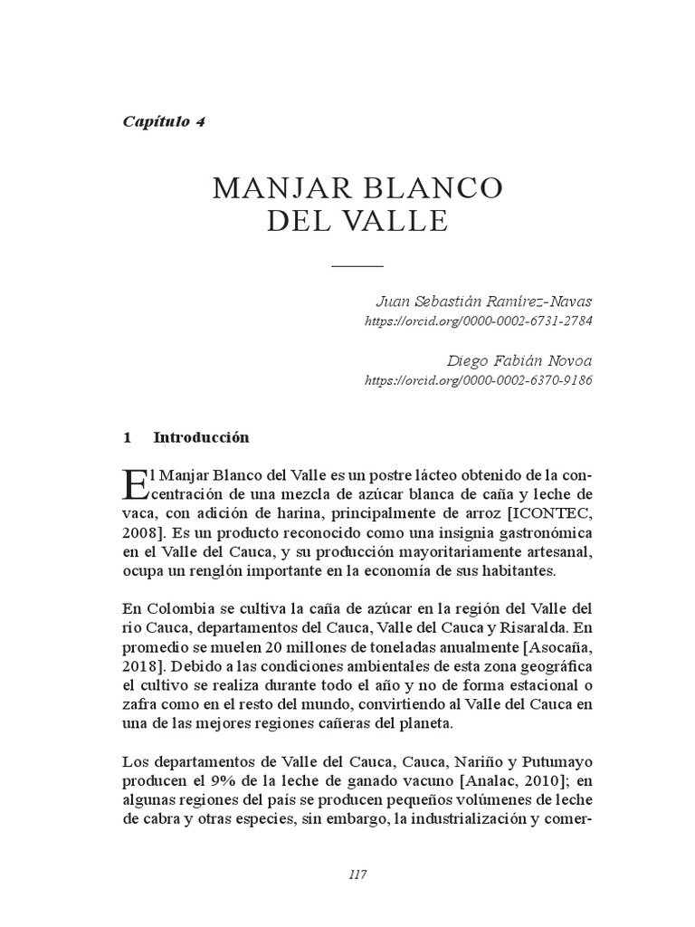 Elaborar El Manjar Blanco Del Valle | PDF | Leche | Color