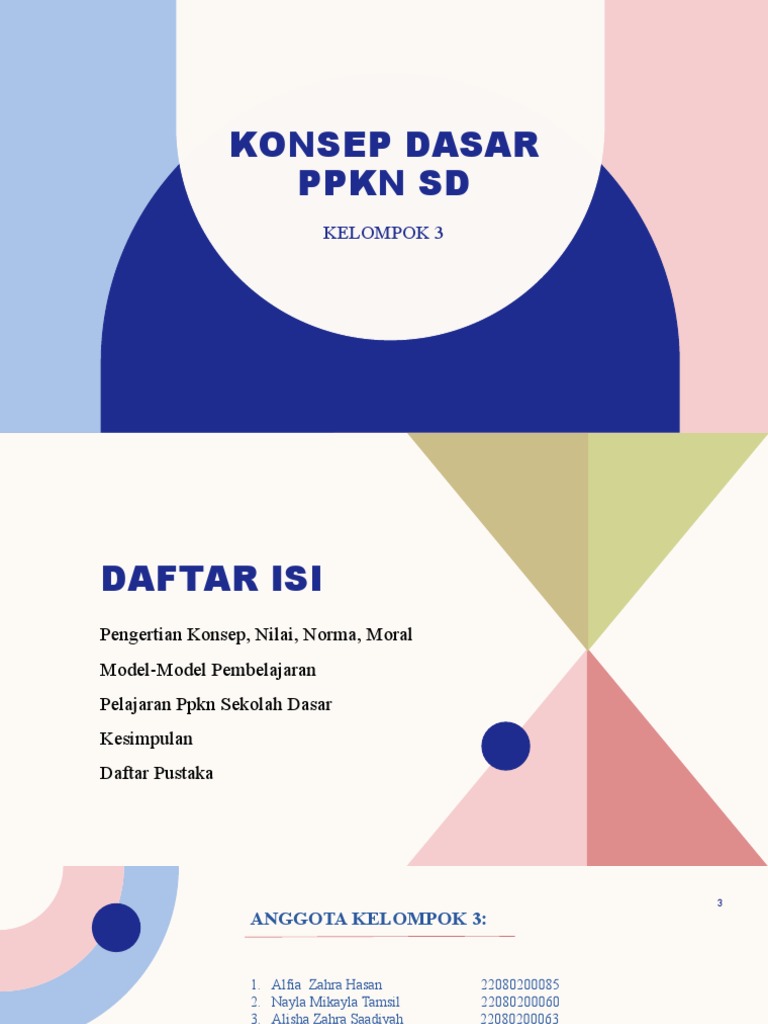 Konsep Dasar PPKN SD KEL 3 | PDF