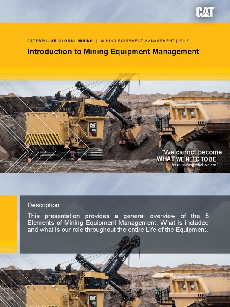 1 Introduction To Mining Equipment Management | PDF | Mining | Systems Engineering