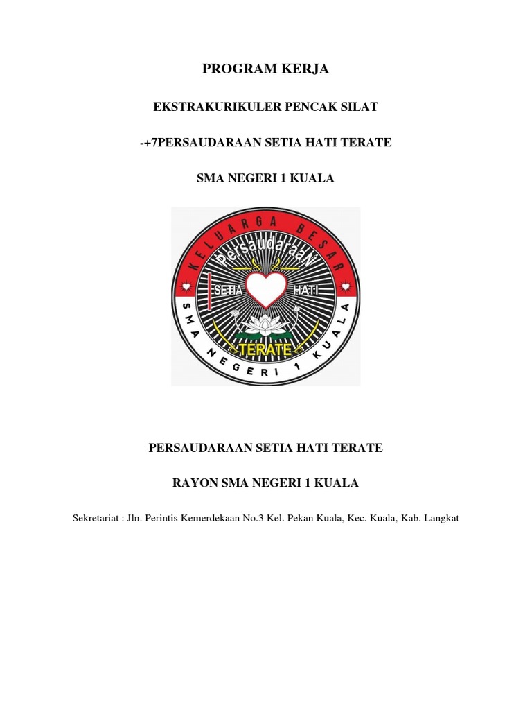 Program Kerja PSHT Smansaku | PDF | Karier & Perkembangan | Kesehatan Holistik
