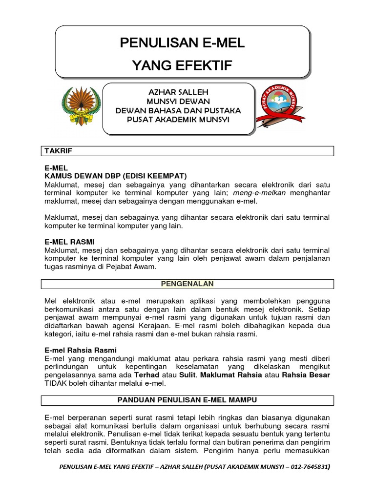 Slide 2 PENULISAN E-MEL YANG EFEKTIF | PDF
