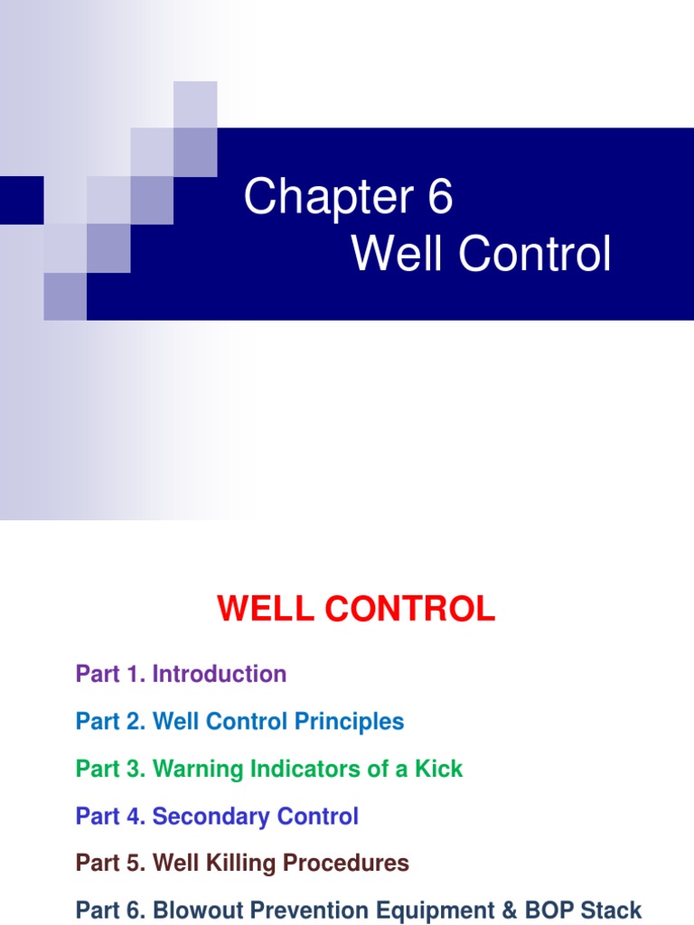 Chapter 6 | PDF | Blowout (Well Drilling) | Energy Technology