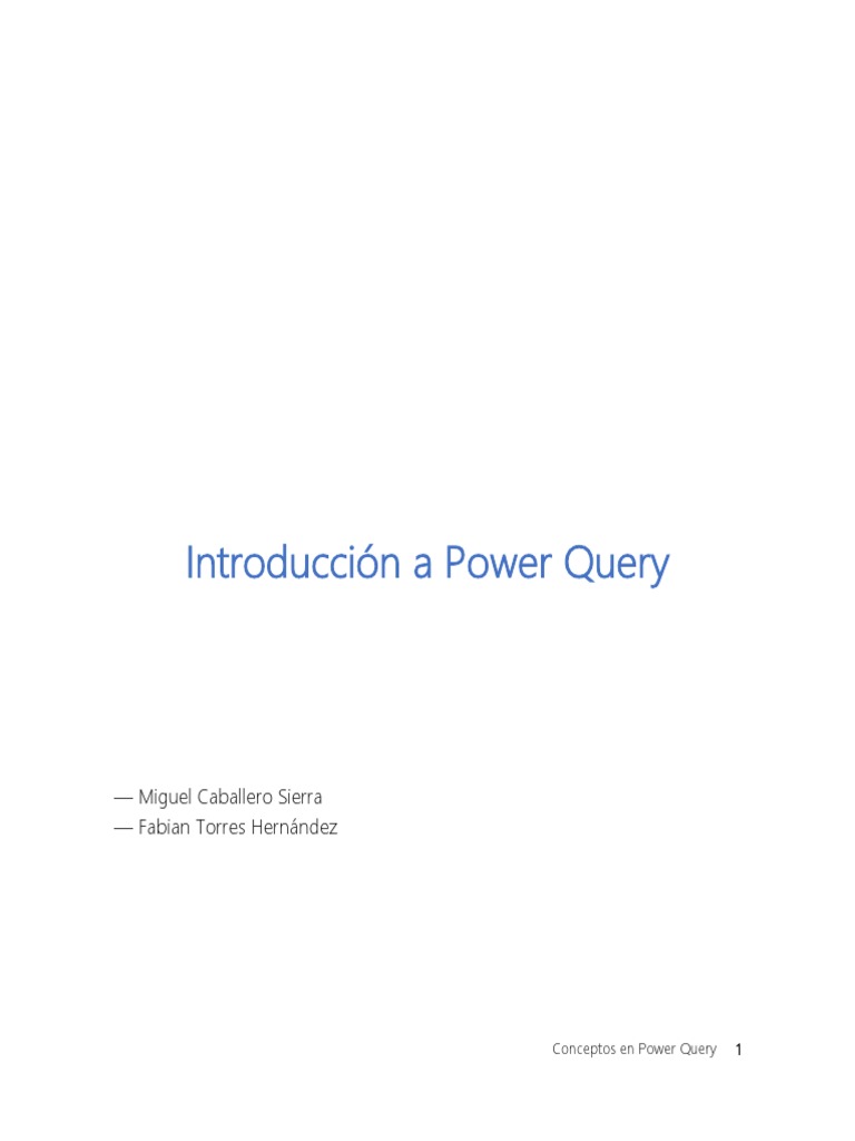 Qué es Power Query: Introducción y Uso | PDF | Microsoft Excel ...