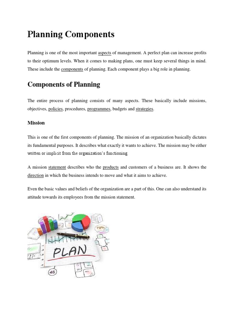 An In-Depth Explanation of the Key Components of Planning | PDF ...