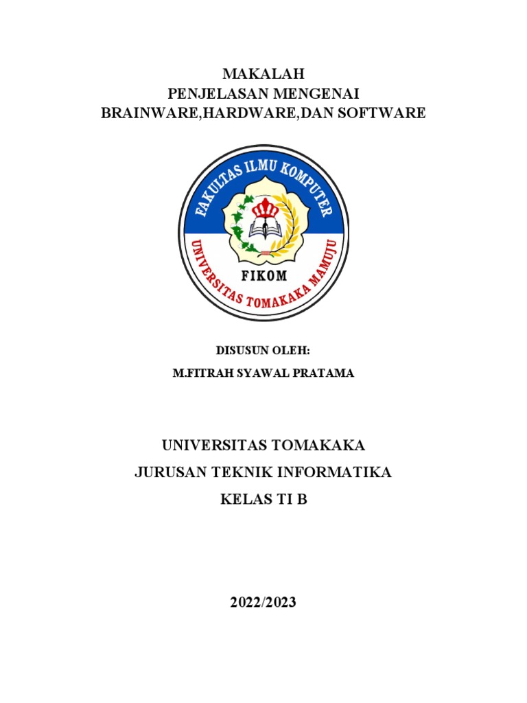 Pengertian dan Fungsi Brainware Komputer | PDF | Komputer | Teknologi & Rekayasa