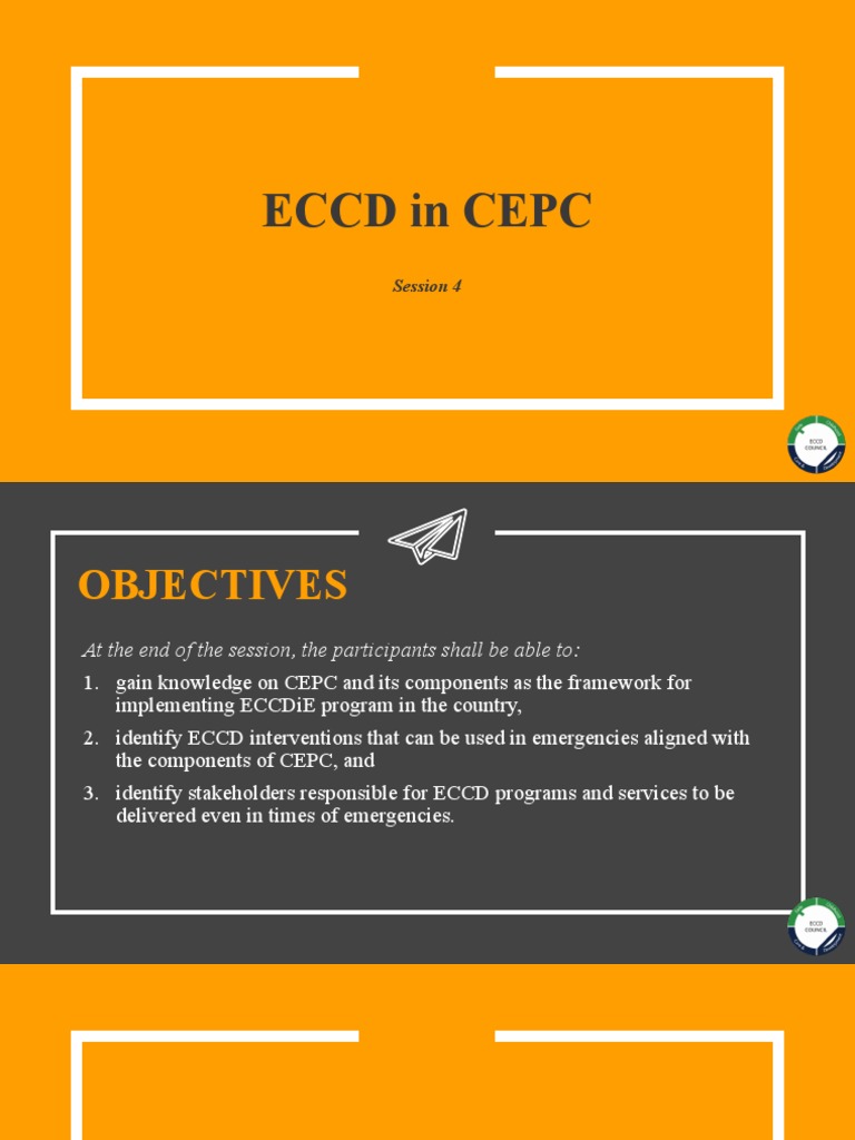 Session 4 ECCD in CEPC (Sept 2021) | PDF | Emergency Management | Emergency