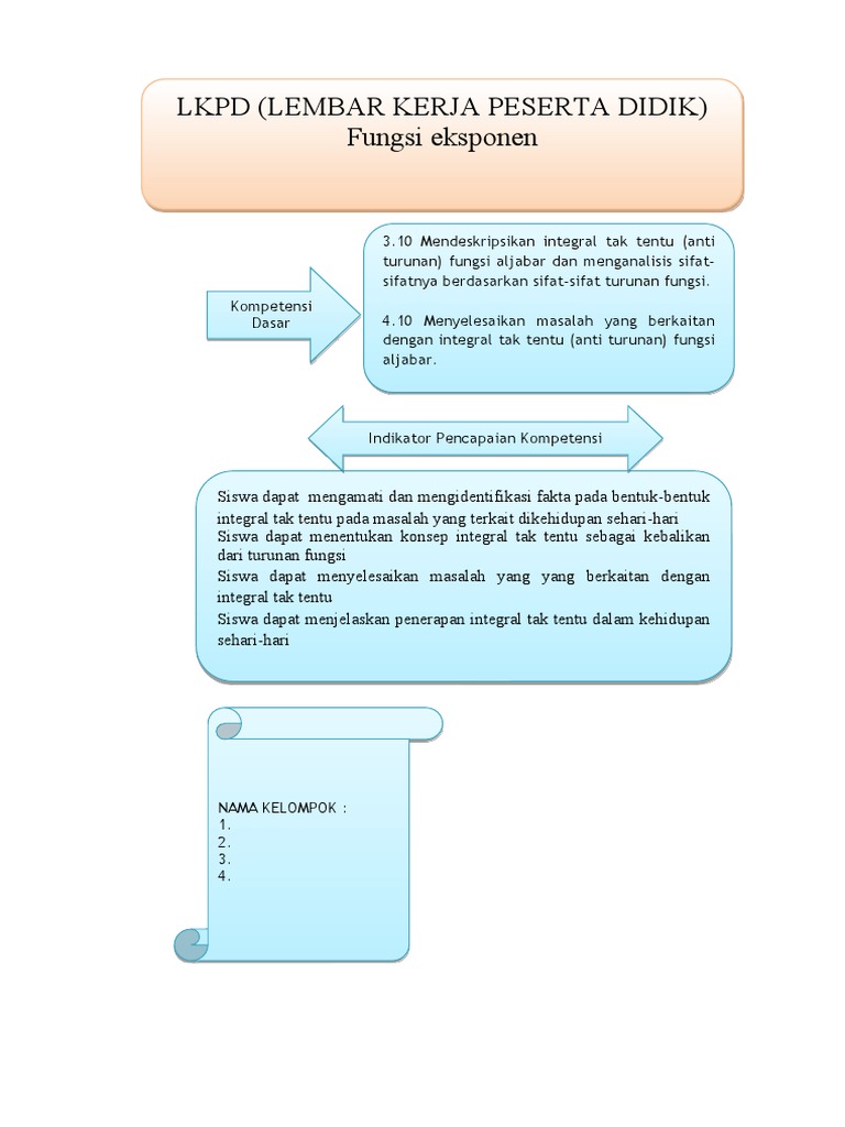 LKPD Eksponen Lengkap | PDF | Metode & Bahan Ajar