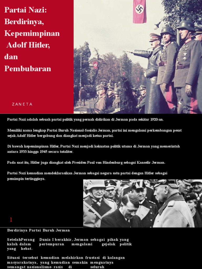 BERDIRINYA DAN KEJAYAAN PARTAI NAZI DI BAWAH KEPEMIMPINAN ADOLF HITLER ...