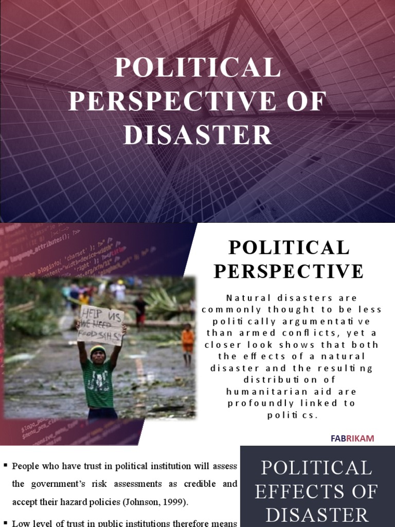Political Perspectives on Disaster Impacts | PDF | Risk | Disaster Risk ...