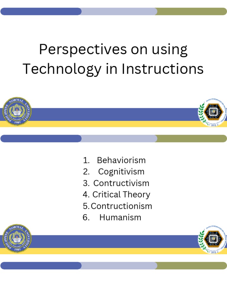Perspectives On Using Technology in Instructions | PDF | Constructivism (Philosophy Of Education ...