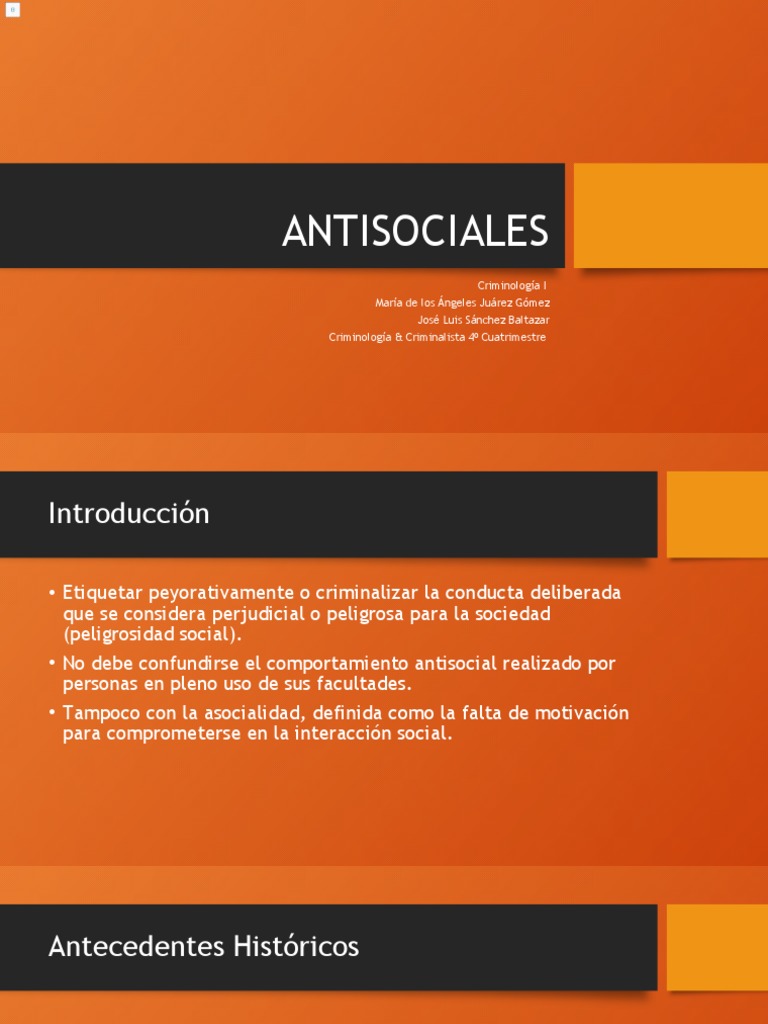 Definición de Comportamiento Antisocial | PDF | Comportamiento ...