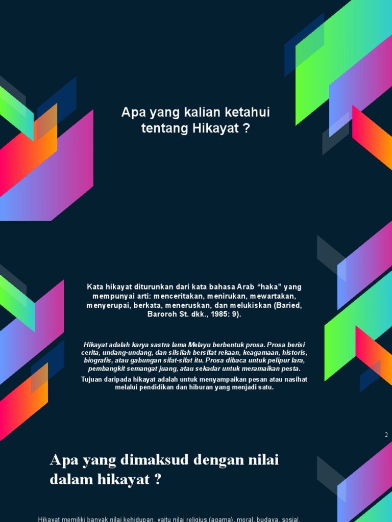 Materi Hikayat Untuk Besok Kelas X-8 | PDF | Fiksi Umum