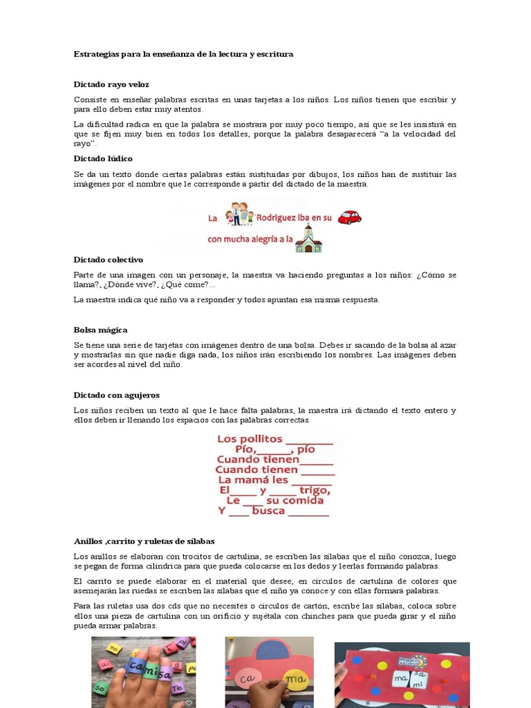 Estrategias de Lectura y Escritura | PDF | Artes del Lenguaje y ...