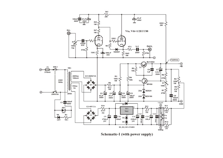 High-End Preamp With ECC88 (Schematic-1) | PDF