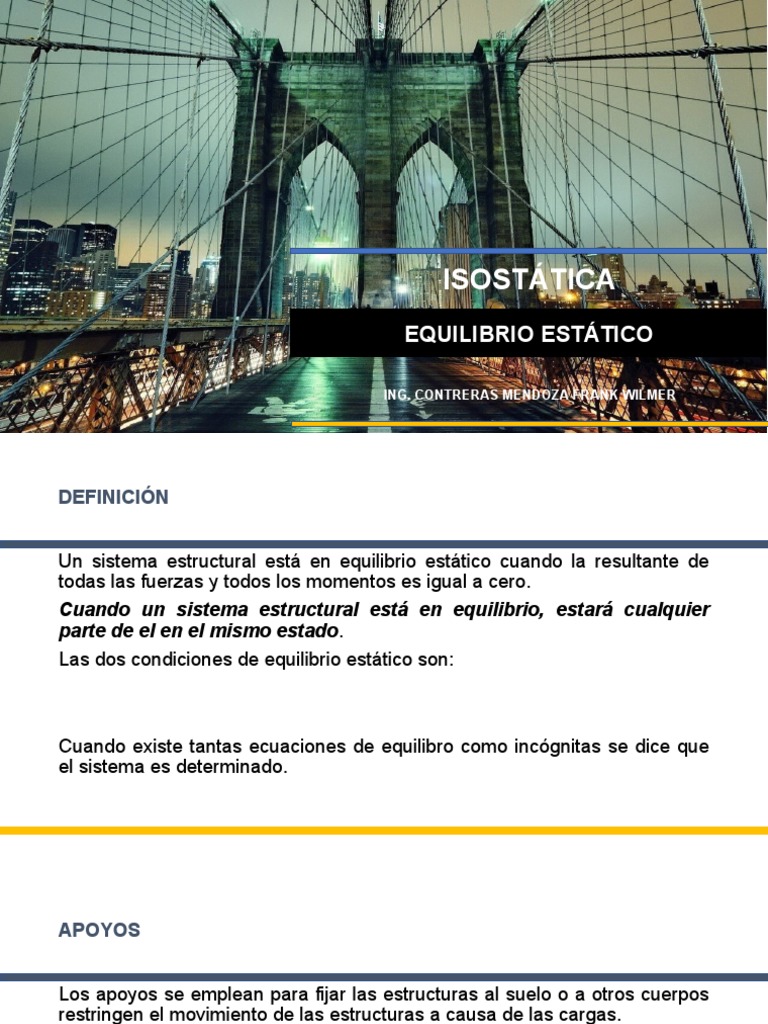 3 Isos - Equilibrio de Un Cuerpo Isostatico | PDF | Ecuaciones | Física