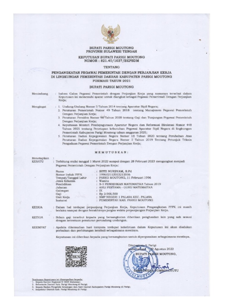 SK P3K PDF Syam | PDF