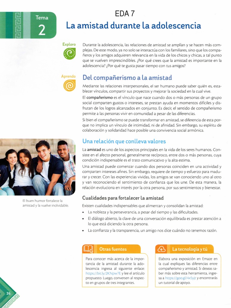 2 - DPCC 4° Eda 7 - Actividad 2 - La Amistad Durante La Adolescencia ...