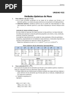 Unidades Químicas de Masa - QUIMICA | PDF | Mole (Unidad) | Masa