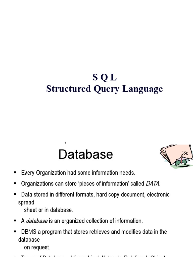 SQL - Part-1 | PDF | Pl/Sql | Databases SQL - Part-1 | PDF | Pl/Sql | Databases