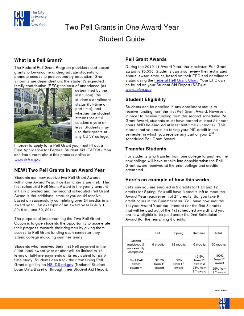 Pell Grant Guide for Students | PDF | Pell Grant | Student Financial ...