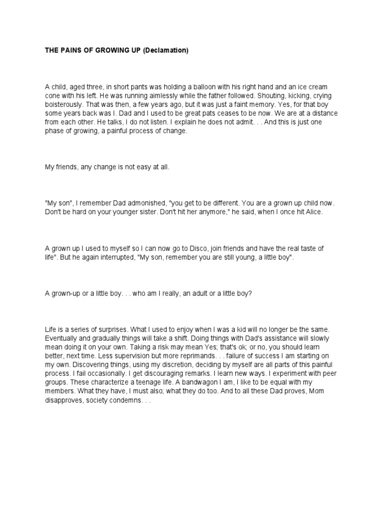 Oral Communication C Declamation and Talk | PDF | Mental Health ...