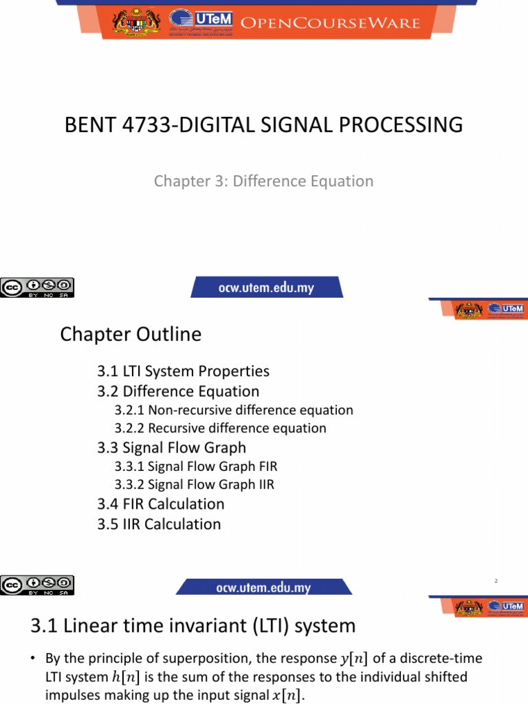 Chapter 3 Difference Equation | PDF | Recurrence Relation | Cybernetics
