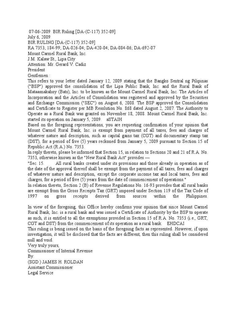 2009 Rulings | PDF | Tax Deduction | Expense