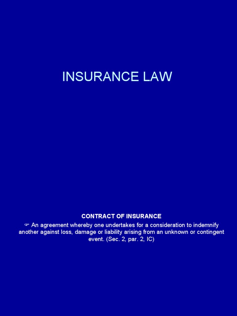 Topic Insurance Law | PDF | Insurance | Subrogation