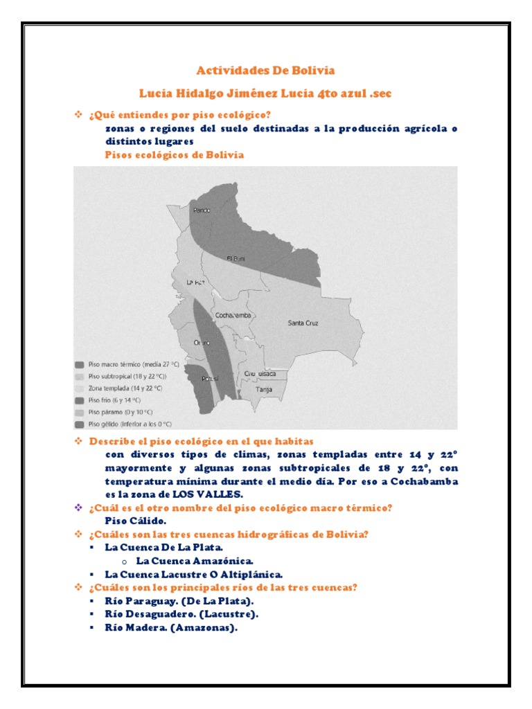 Actividades de Bolivia - HRVP | PDF