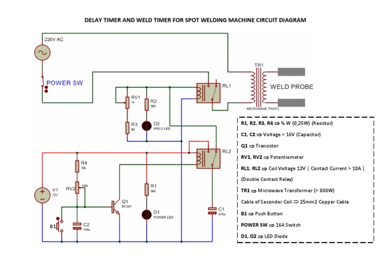 Delay Timer and Weld Timer For Spot Welding Machine Circuit Diagram ...