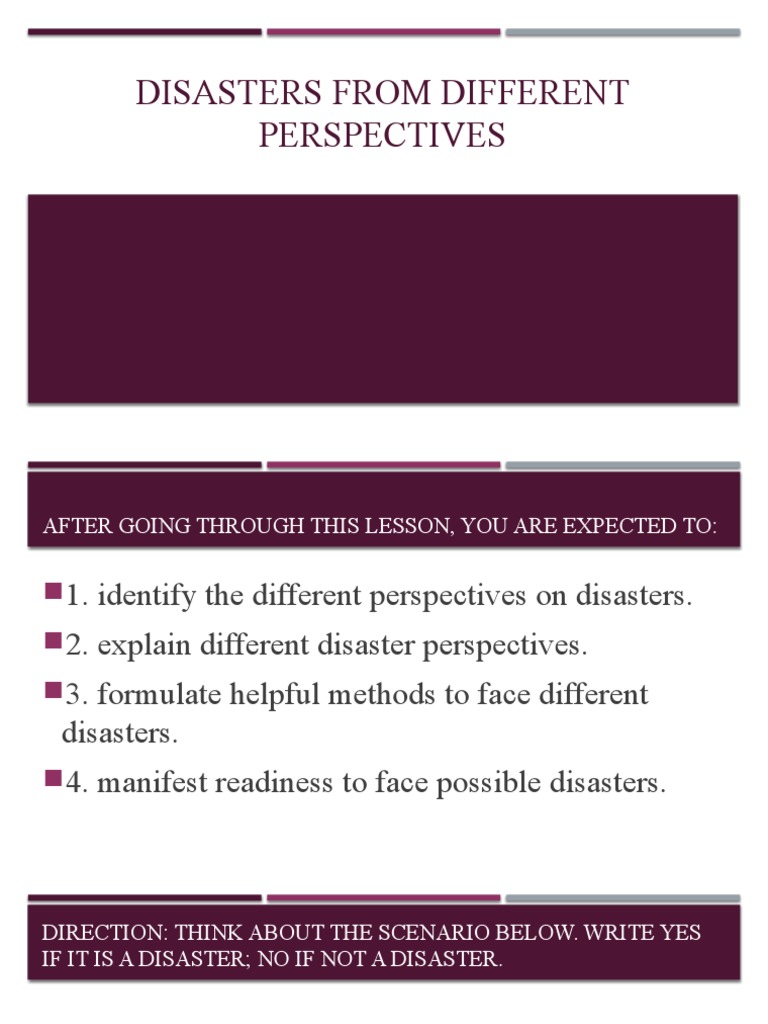 Disasters From Different Perspectives | PDF | Natural Disasters ...
