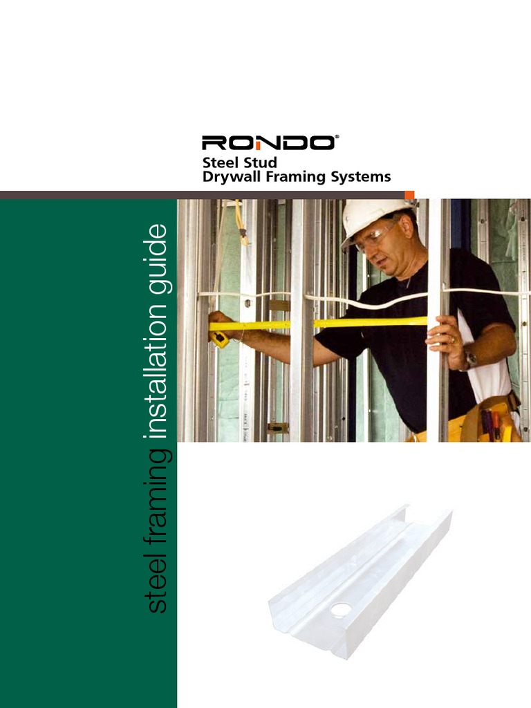 Rondo Steel Stud Drywall Framing Systems Installation Guide | PDF ...